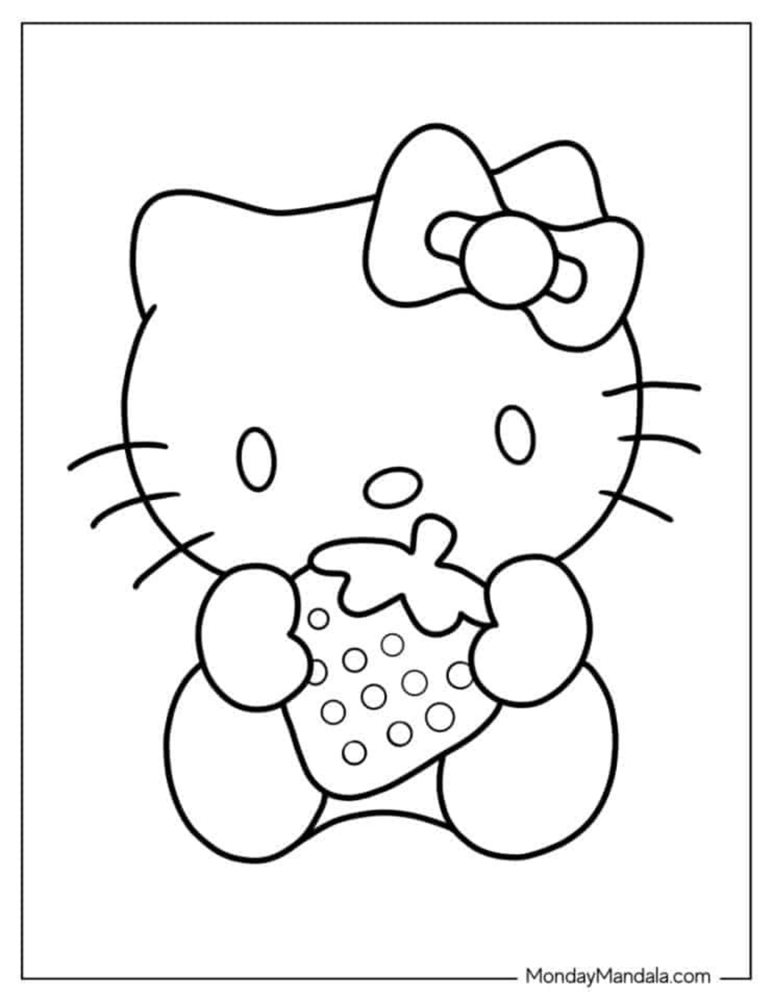 Kitty Coloring Book for Kids and Adults 30 Pages (digital Only) You ...