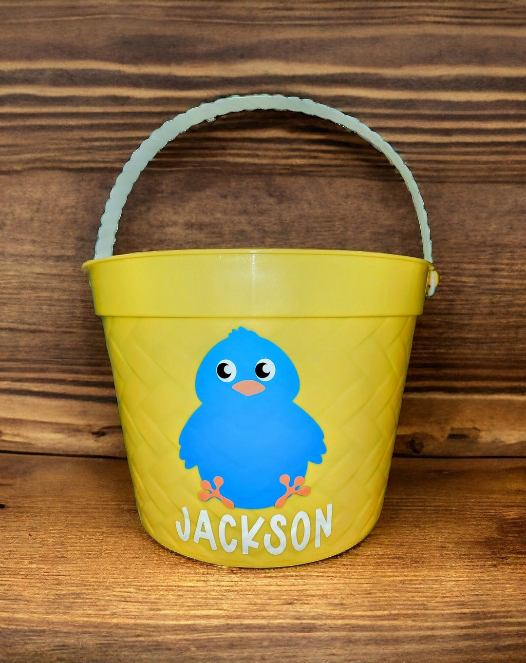 Easter Baskets, Yellow Plastic Easter Baskets, Custom, Easter Egg ...