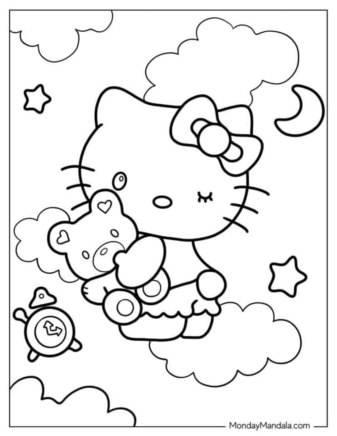 Kitty Coloring Book for Kids and Adults 30 Pages (digital Only) You ...