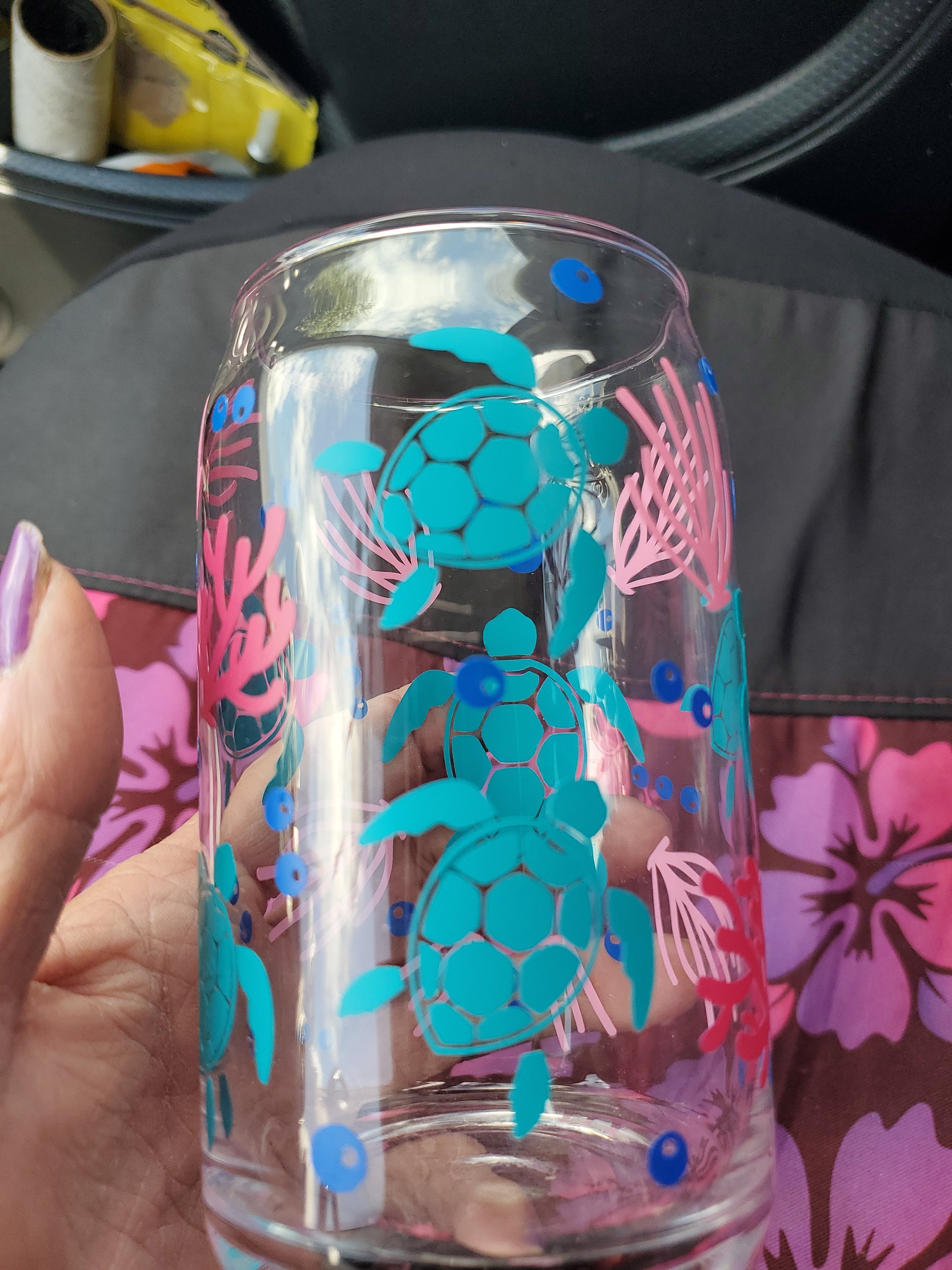 Turtle Iced Coffee Beer Can Glass Cup Sea Turtle Animal Cups Gifts ...