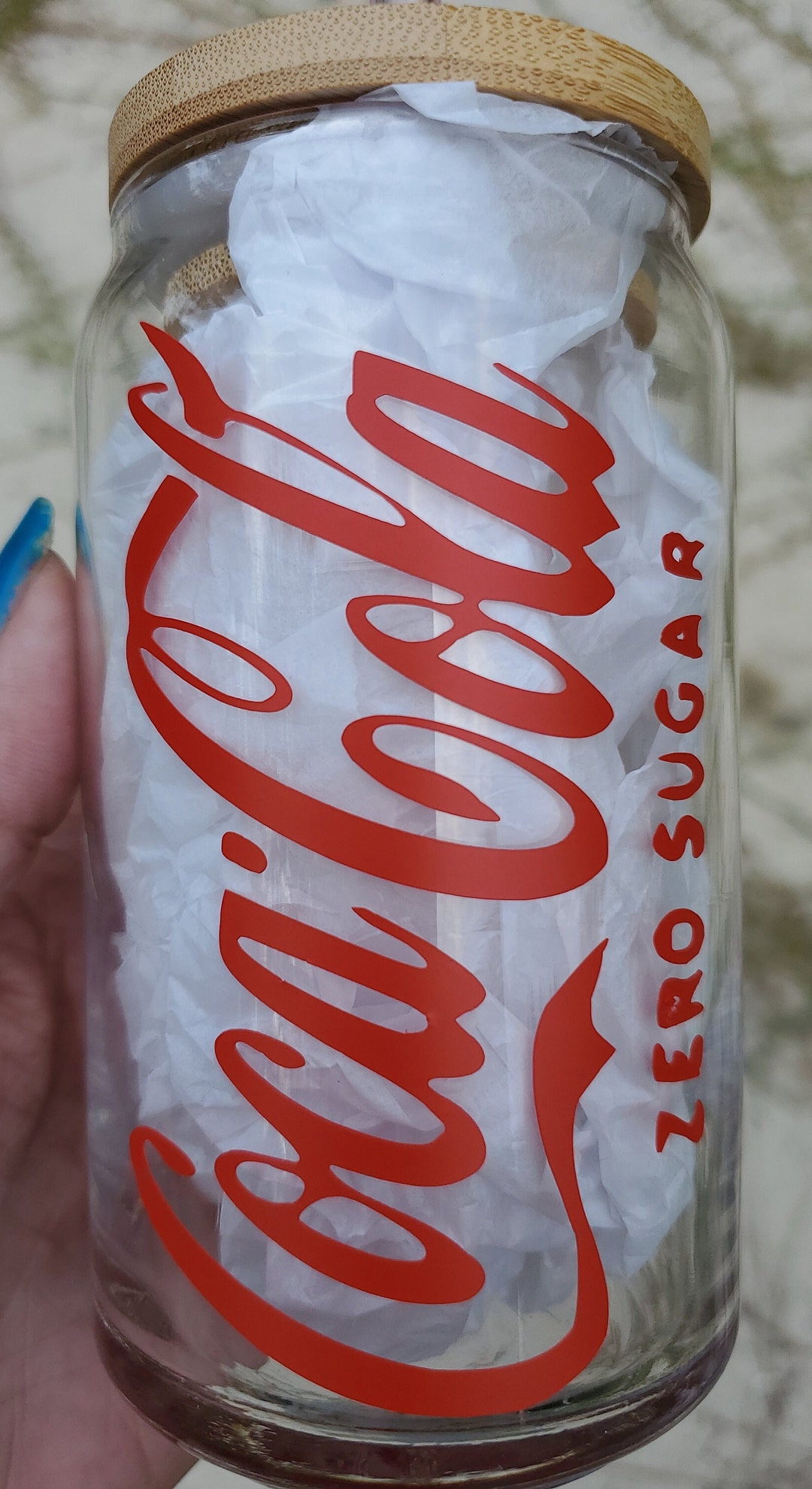 Coke Zero Glass Tumbler Handmade Gift for Mom Mama Best Friend Sister ...