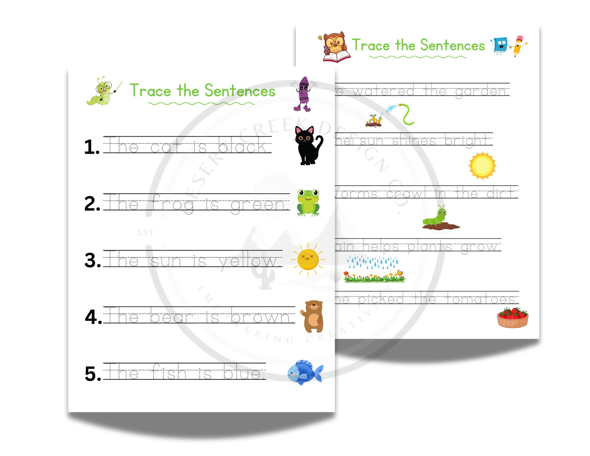 Preschool Sentence Tracing Worksheets - Sentence Tracing Worksheets for ...