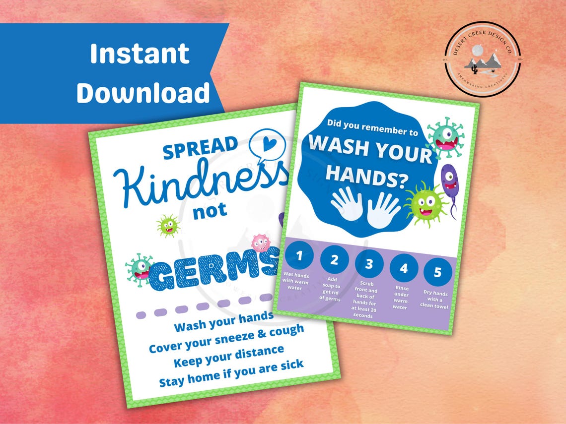 Handwashing Poster Handwashing Sign Elementary Classroom Poster ...