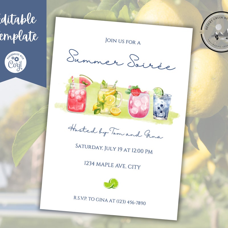 Summer Invitations - Etsy