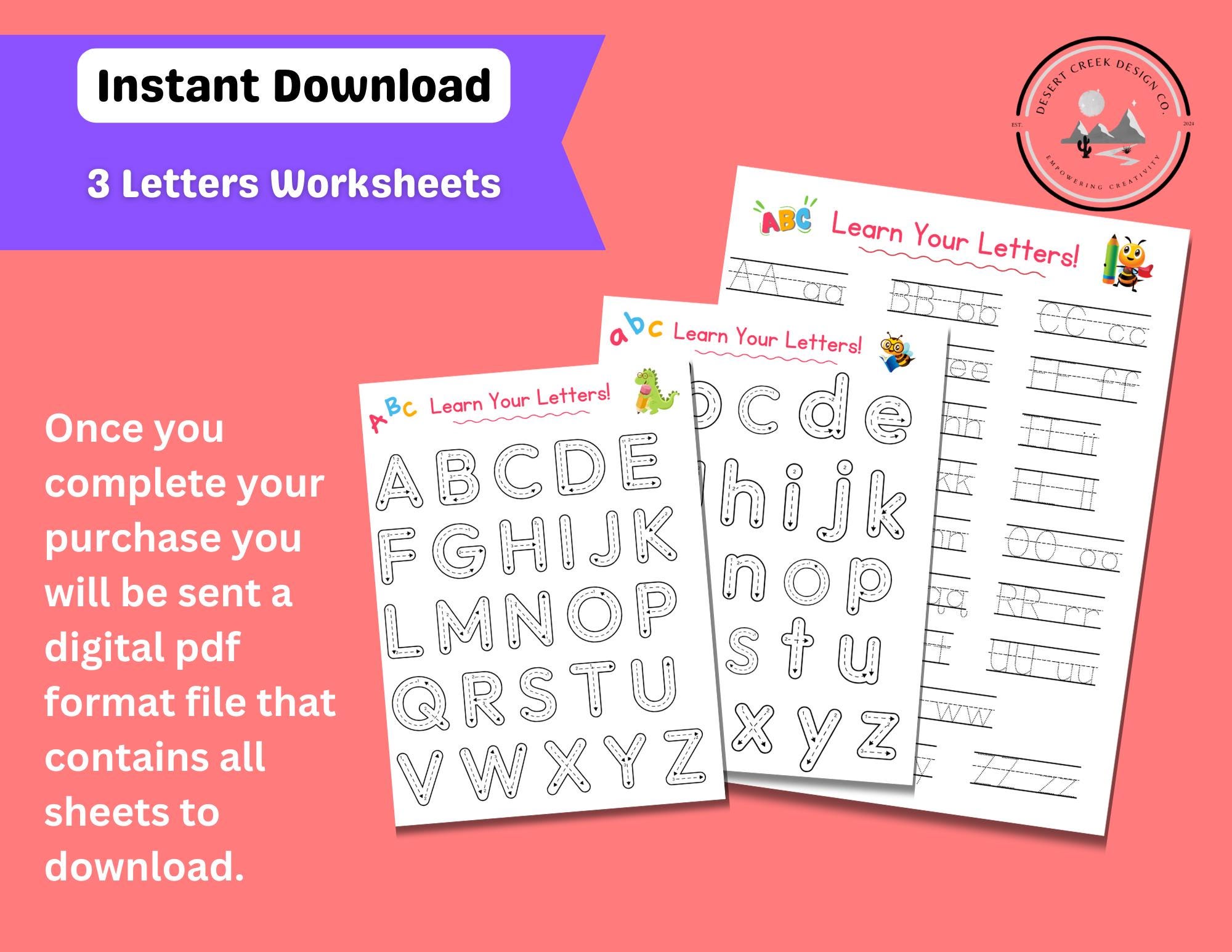 Preschool Worksheet Bundle - Preschool Worksheet - Letter Tracing ...
