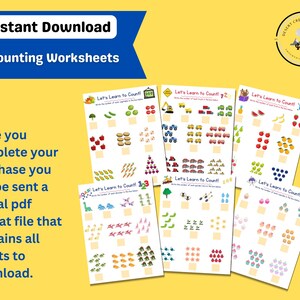Preschool Worksheet Bundle - Preschool Worksheets - Counting Worksheets ...