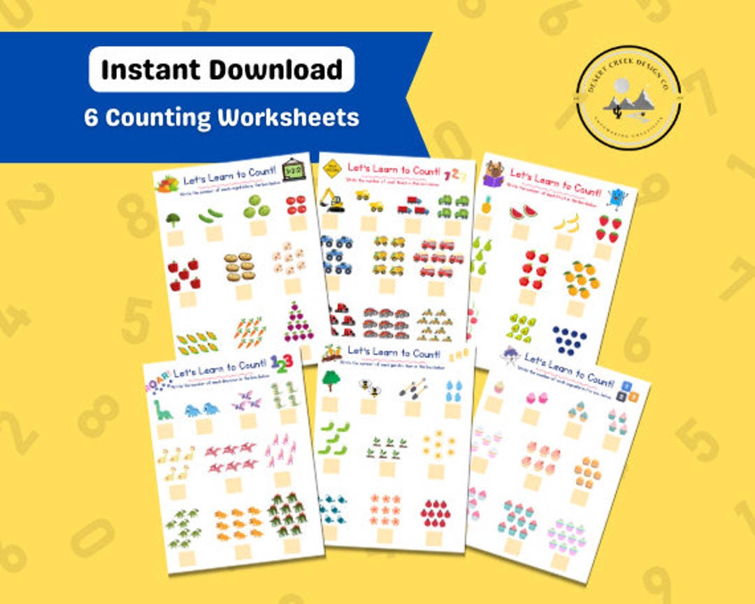 Preschool Worksheet Bundle - Preschool Worksheets - Counting Worksheets ...