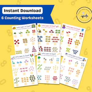 Preschool Worksheet Bundle - Preschool Worksheets - Counting Worksheets - Learning Page for ...