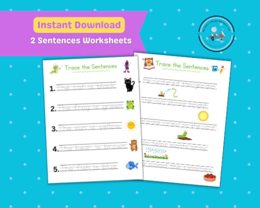 Preschool Sentence Tracing Worksheets - Sentence Tracing Worksheets for ...