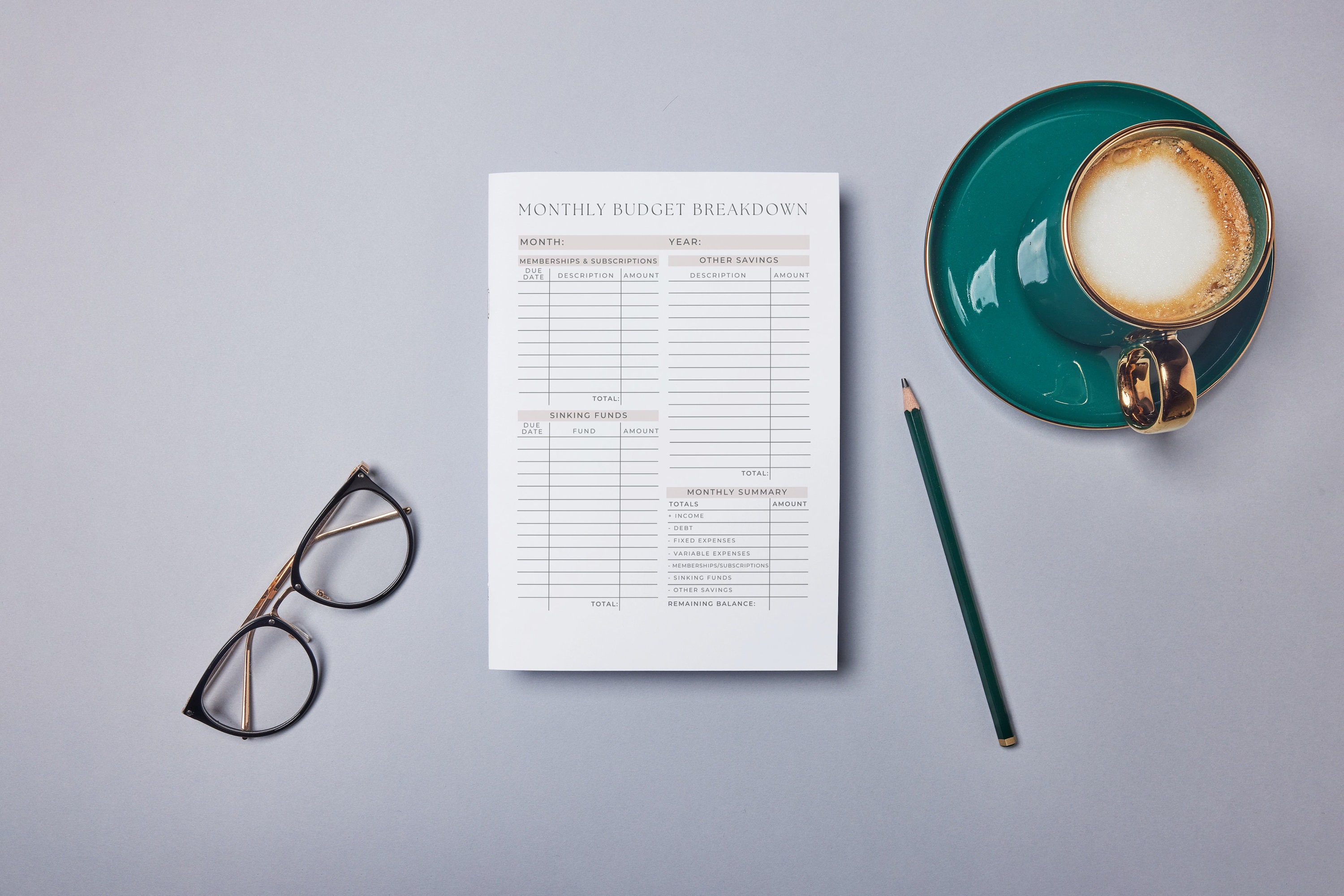 Monthly Budget Breakdown, Monthly Budget Printable, Monthly Budget ...
