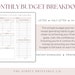 Monthly Budget Breakdown, Monthly Budget Printable, Monthly Budget ...