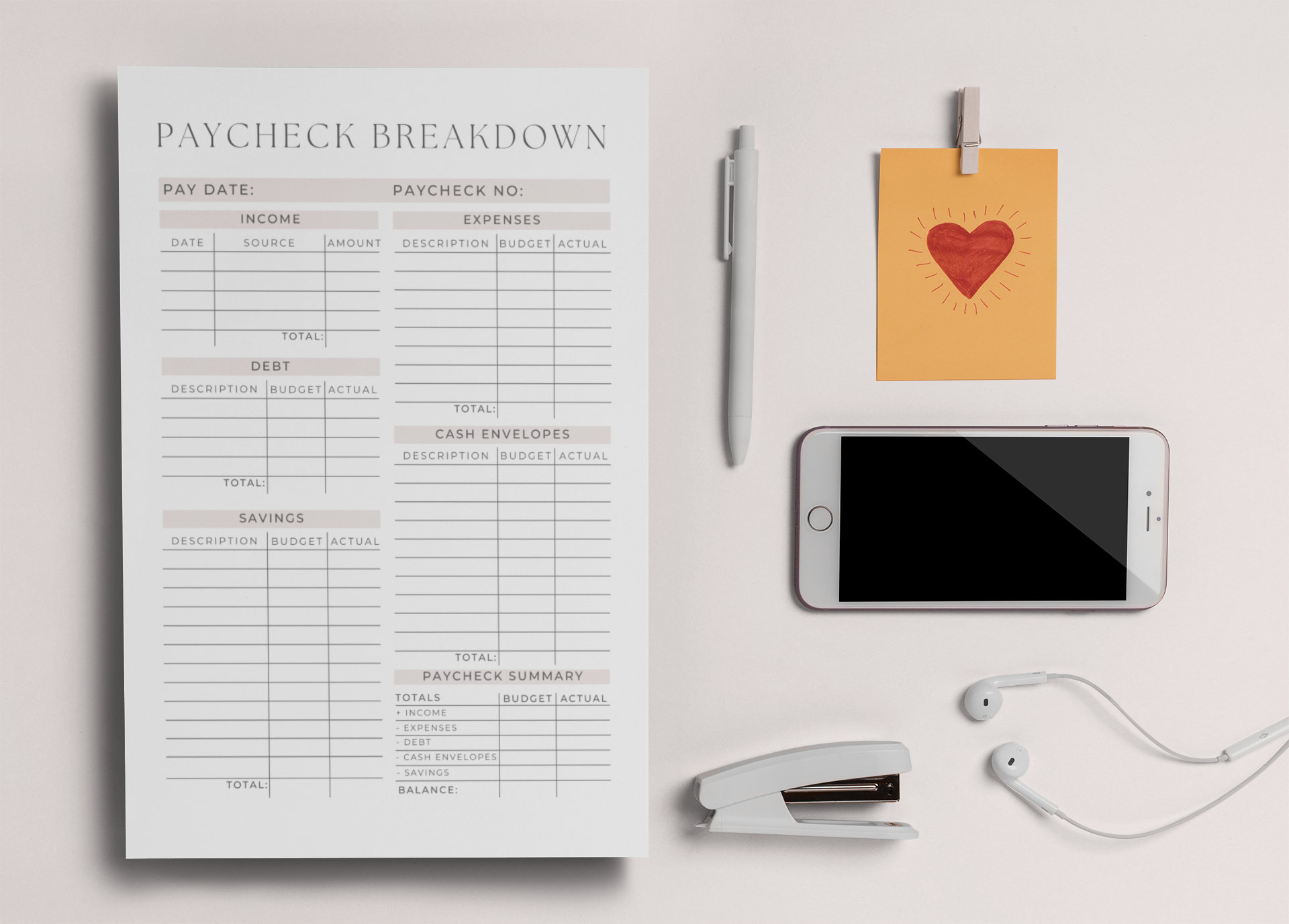 Paycheck Budget Breakdown, Paycheck Breakdown Template, Paycheck Budget ... Paycheck Budget Breakdown, Paycheck Breakdown Template, Paycheck Budget ...