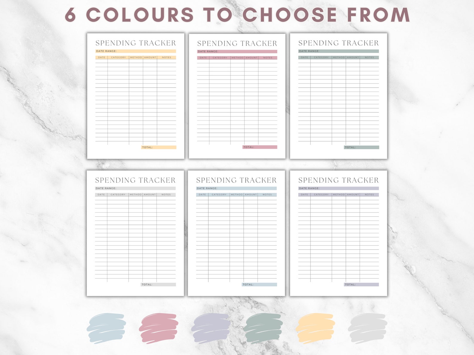 Spending Tracker, Money Spending Tracker, Budget Spending Tracker ...