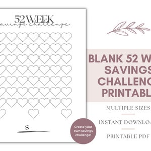52 Weeks Money Saving Challenge, 52 Week Savings Challenge, 52 Week ...