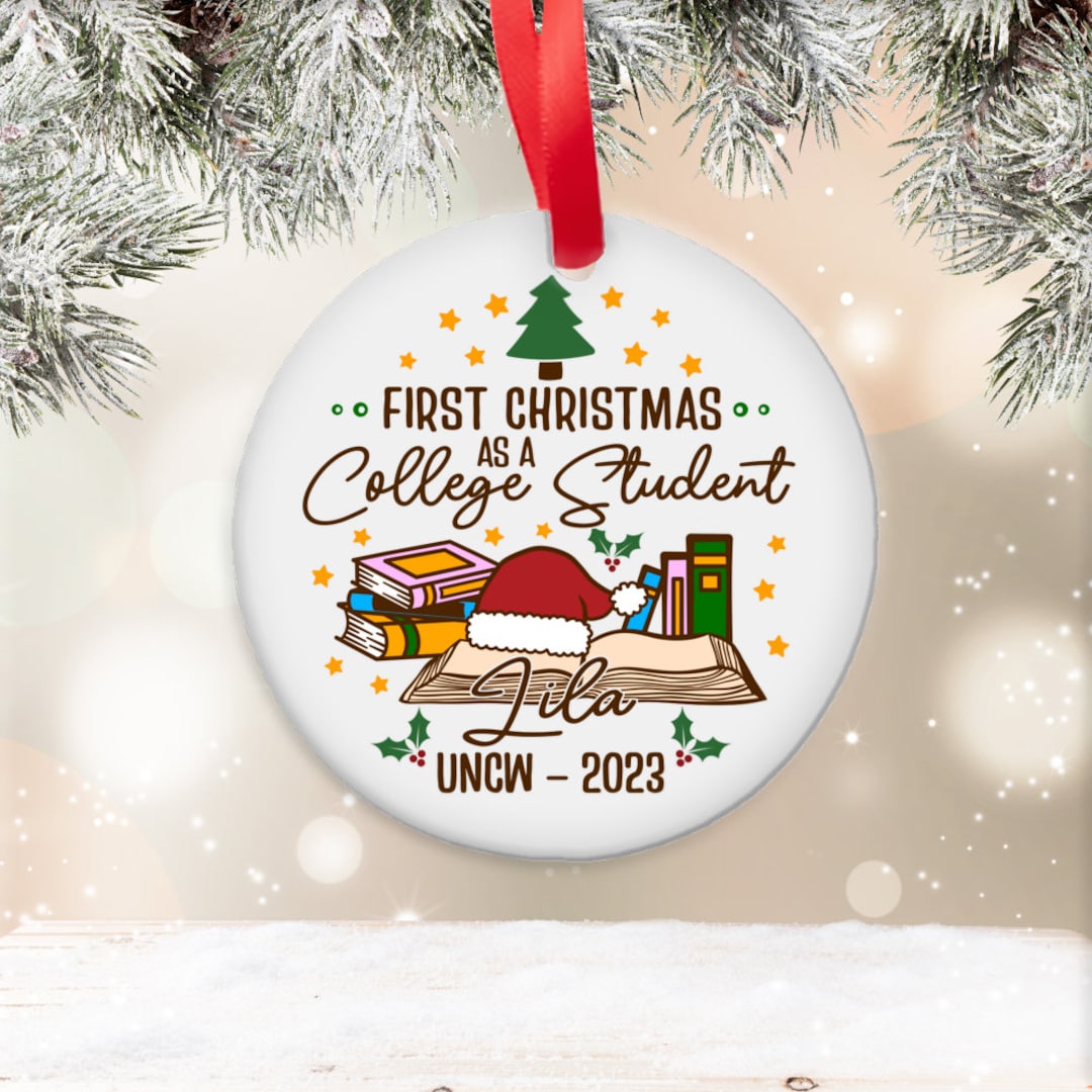 Personalized College Student Ornament, First Christmas as College ...
