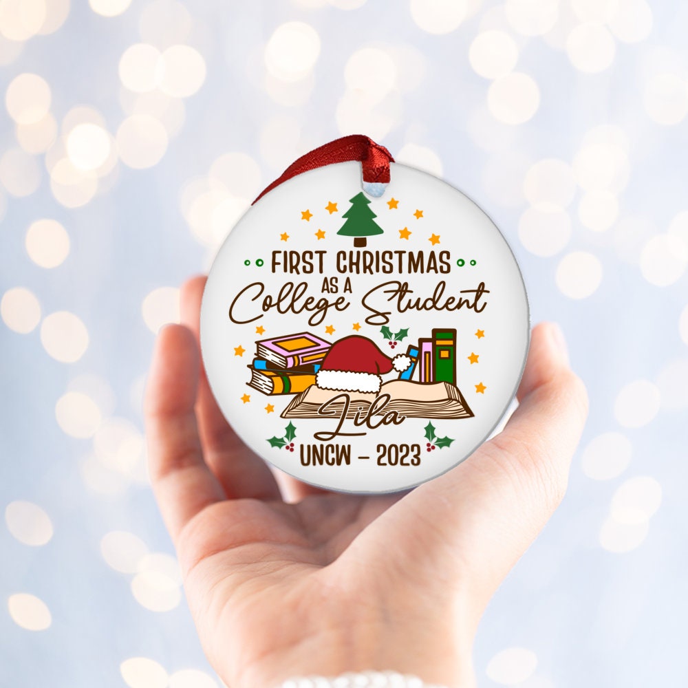 Personalized College Student Ornament, First Christmas as College ...