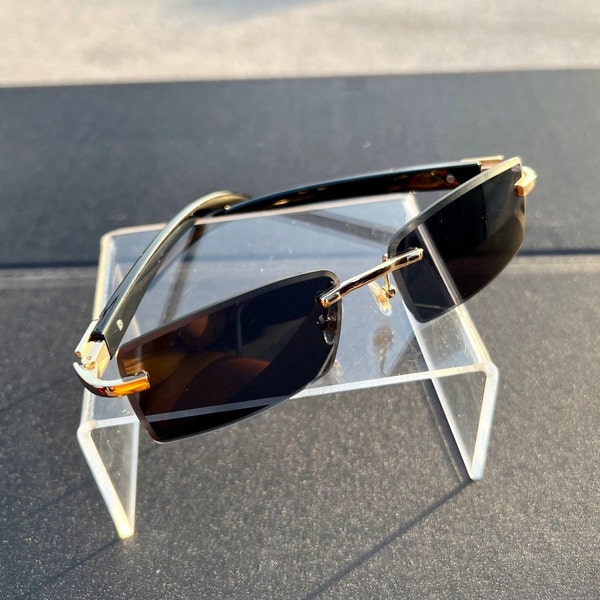 Rimless Sunglasses for Men - Etsy