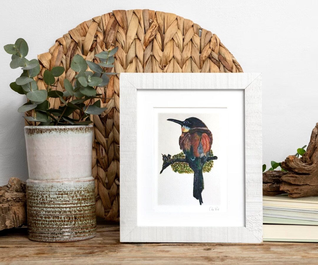 Watercolor Pretty Bird Art Print Hand Painted Wall Art Watercolor ...