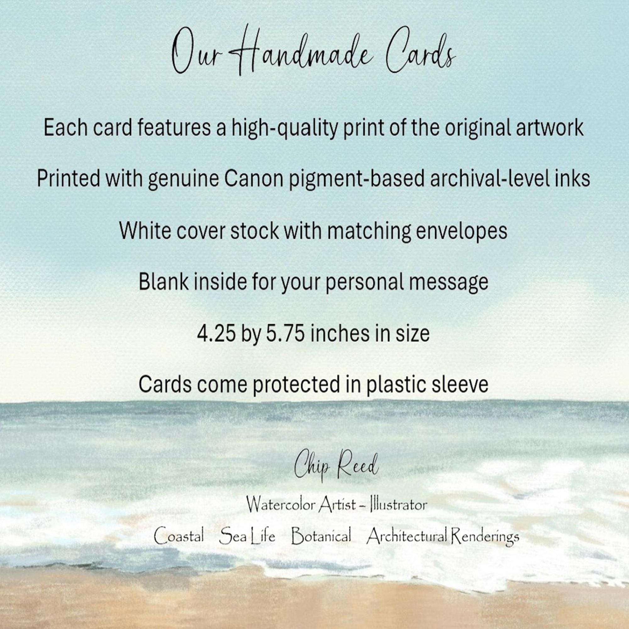 Watercolor Crab Greeting Card Hand Painted Note Card Watercolor Coastal ...