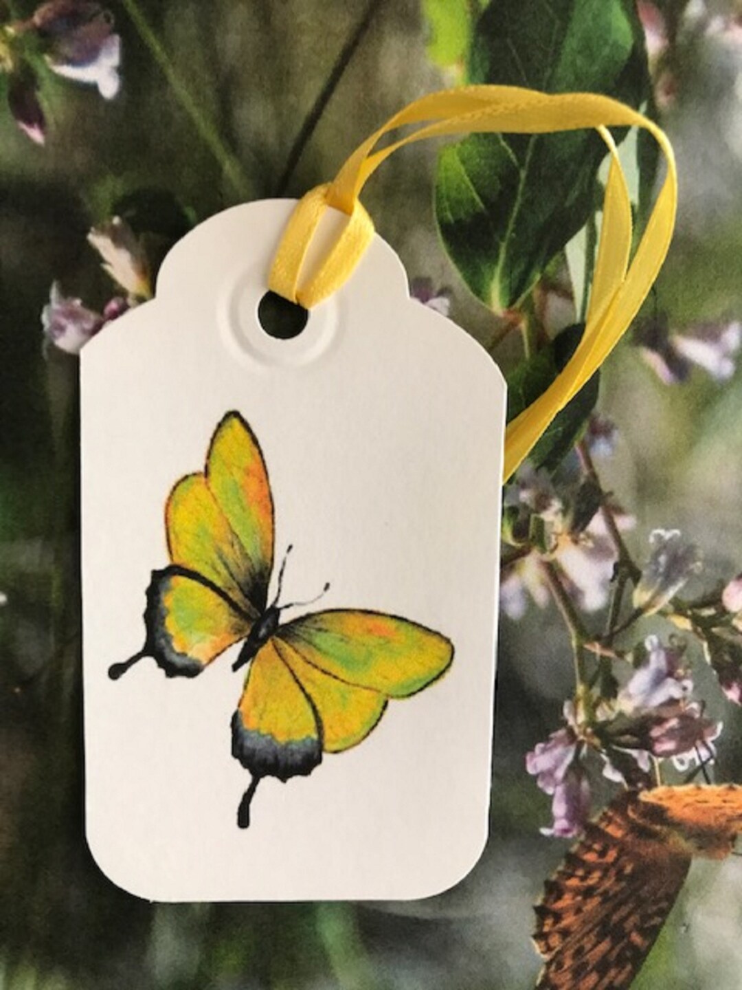 Watercolor Butterfly Gift Tag Watercolor Tag Gift Wrapping Watercolor ...