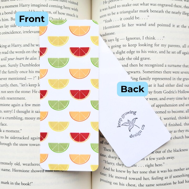Summer Laminated Bookmarks | Lemon, Strawberry, Fruit Prints | Cute ...