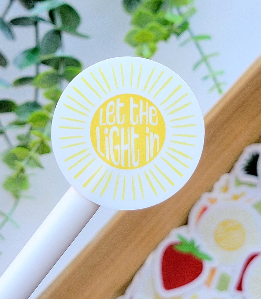 Tiny Yellow Sun Sticker | Cute Vinyl Luggage Stickers for Laptop, Water ...