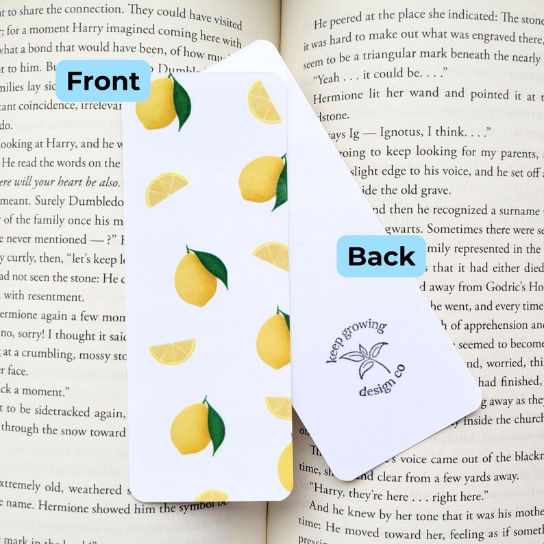 Summer Laminated Bookmarks | Lemon, Strawberry, Fruit Prints | Cute ...