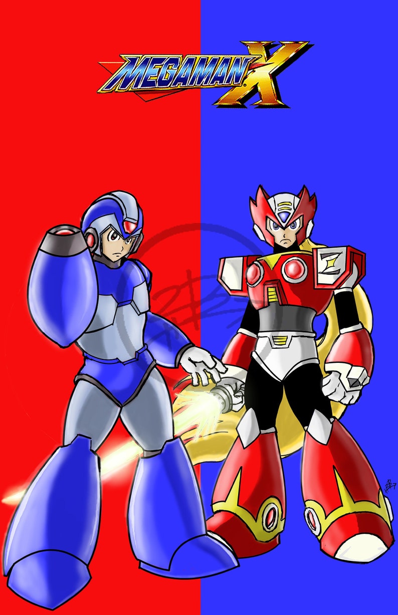 Megaman X & Zero Art Print - Etsy