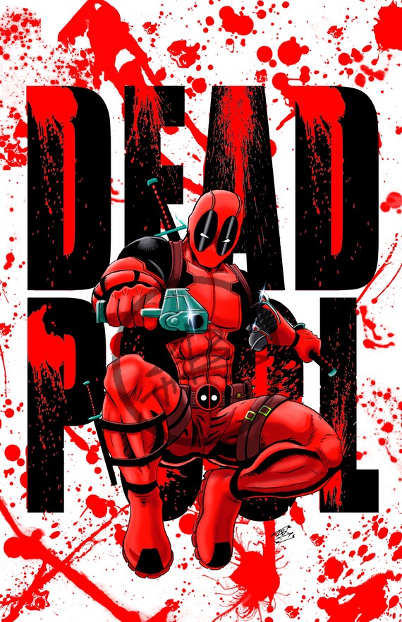 Deadpool Splatter Art