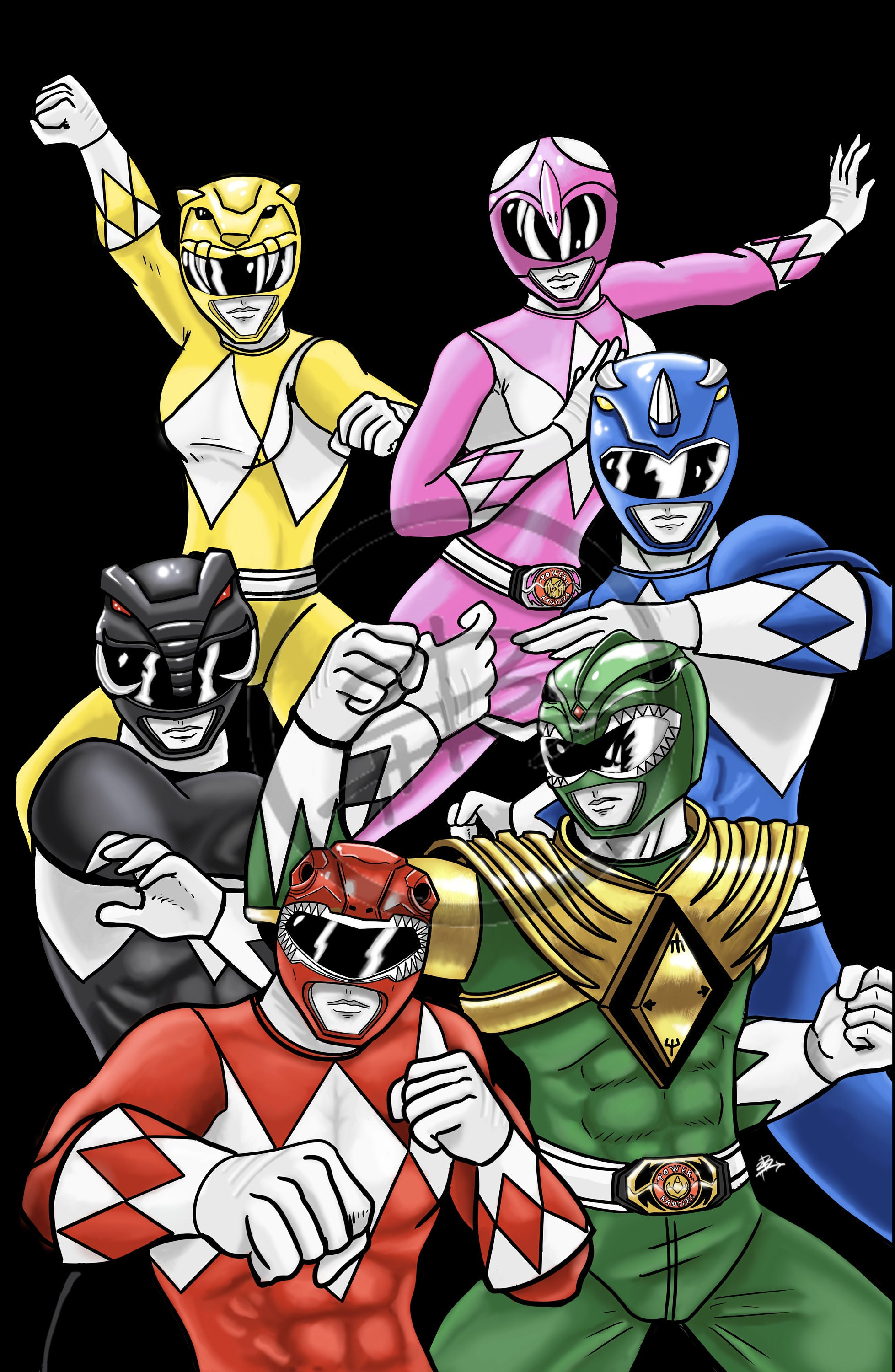 Mighty Morphin' Power Rangers Art Print - Etsy