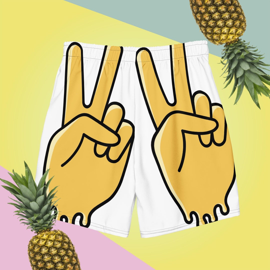 Men's Swim Trunks Banana Peace Sign Designs - Etsy