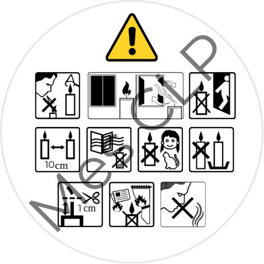 Sheet of 24 AFNOR Self-adhesive Labels for Candles. From 0.09 Eur per ...