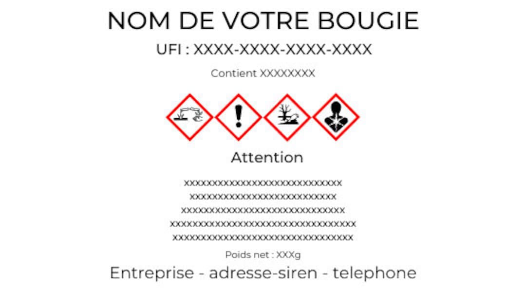 2 UFI Declarations and CLP Labels for Candle Dosage 7 or 10% - More ...
