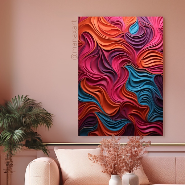 3d Colorful Wall Art - Etsy