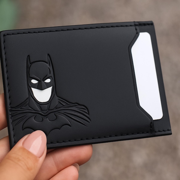 Bat Man Id Wallet - Etsy