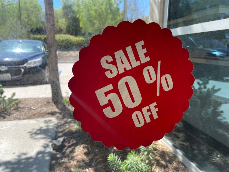 Custom White Static Window Cling Vinyl Personalized Window Decal ...