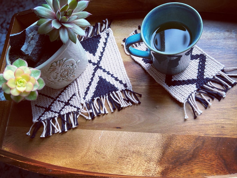 Modern Mug Rugs Crochet Pattern - Etsy