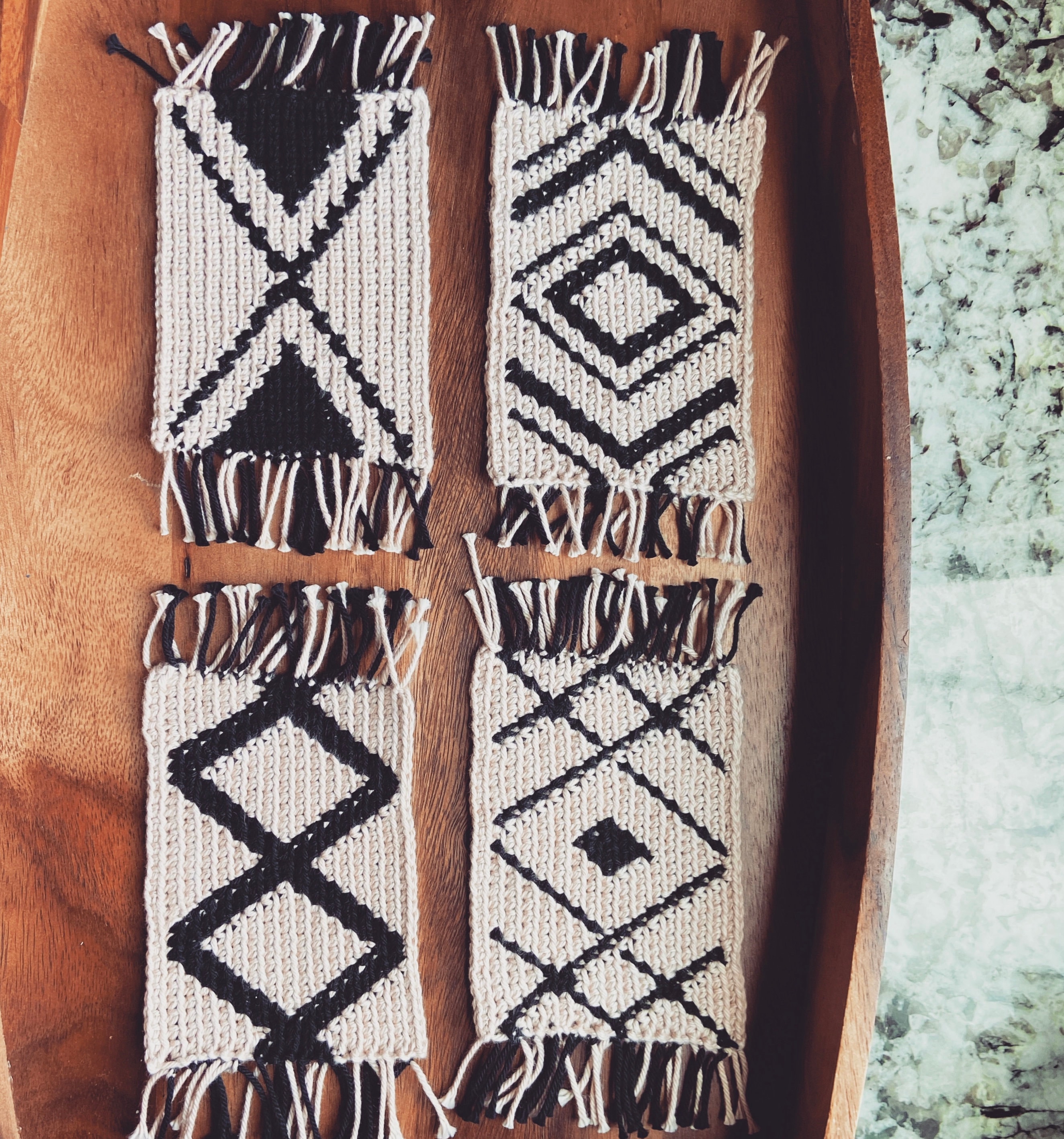 Modern Mug Rugs Crochet Pattern - Etsy