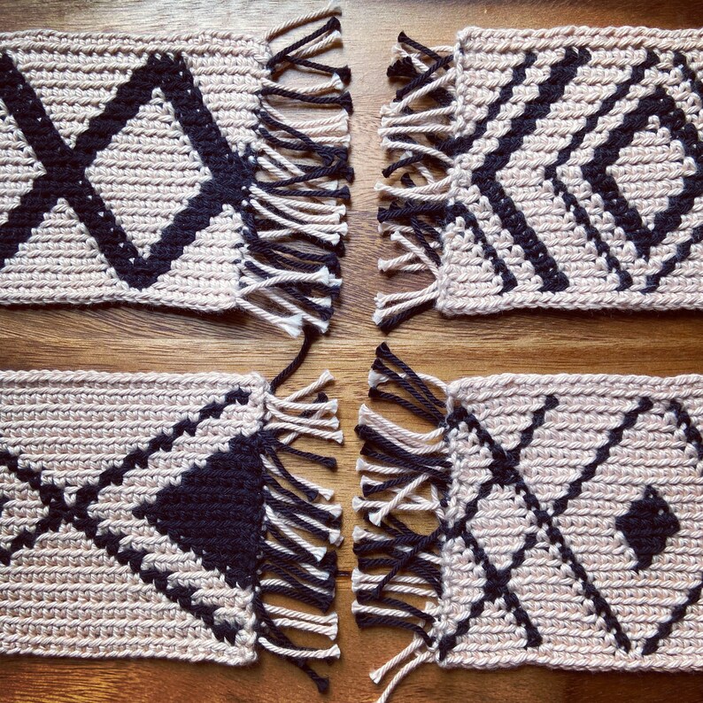 Modern Mug Rugs Crochet Pattern - Etsy