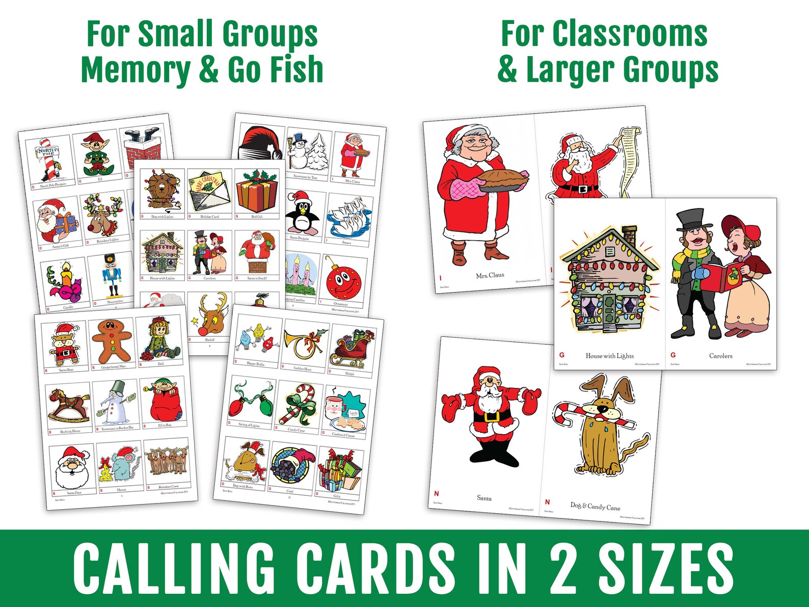 Printable Santa Bingo — for Family Parties and Classrooms, Holiday ...