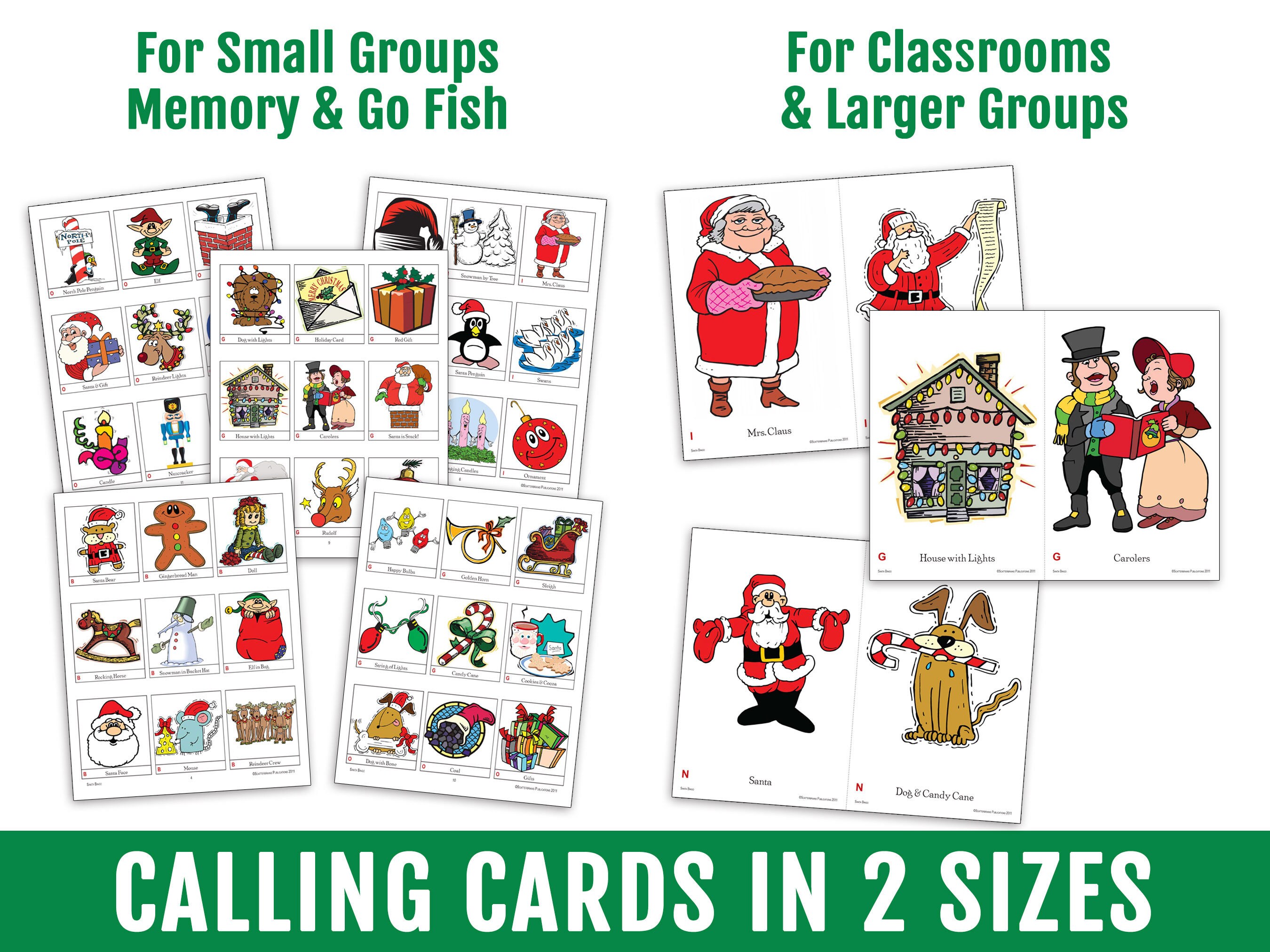 Printable Santa Bingo — for Family Parties and Classrooms, Holiday ...