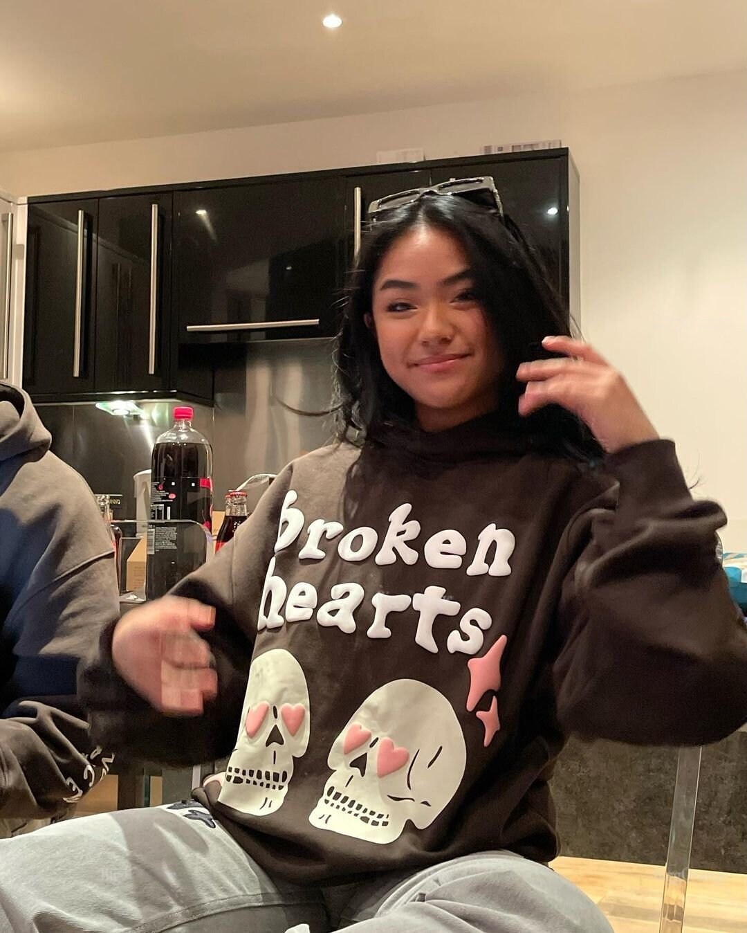 3D Puff Print Broken Hearts Streetwear Hoodie Streetwear Hoodie Puff ...