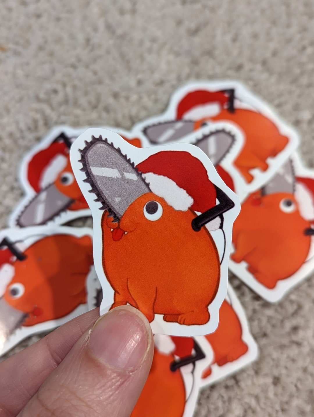 Santa Dog Sticker - Etsy