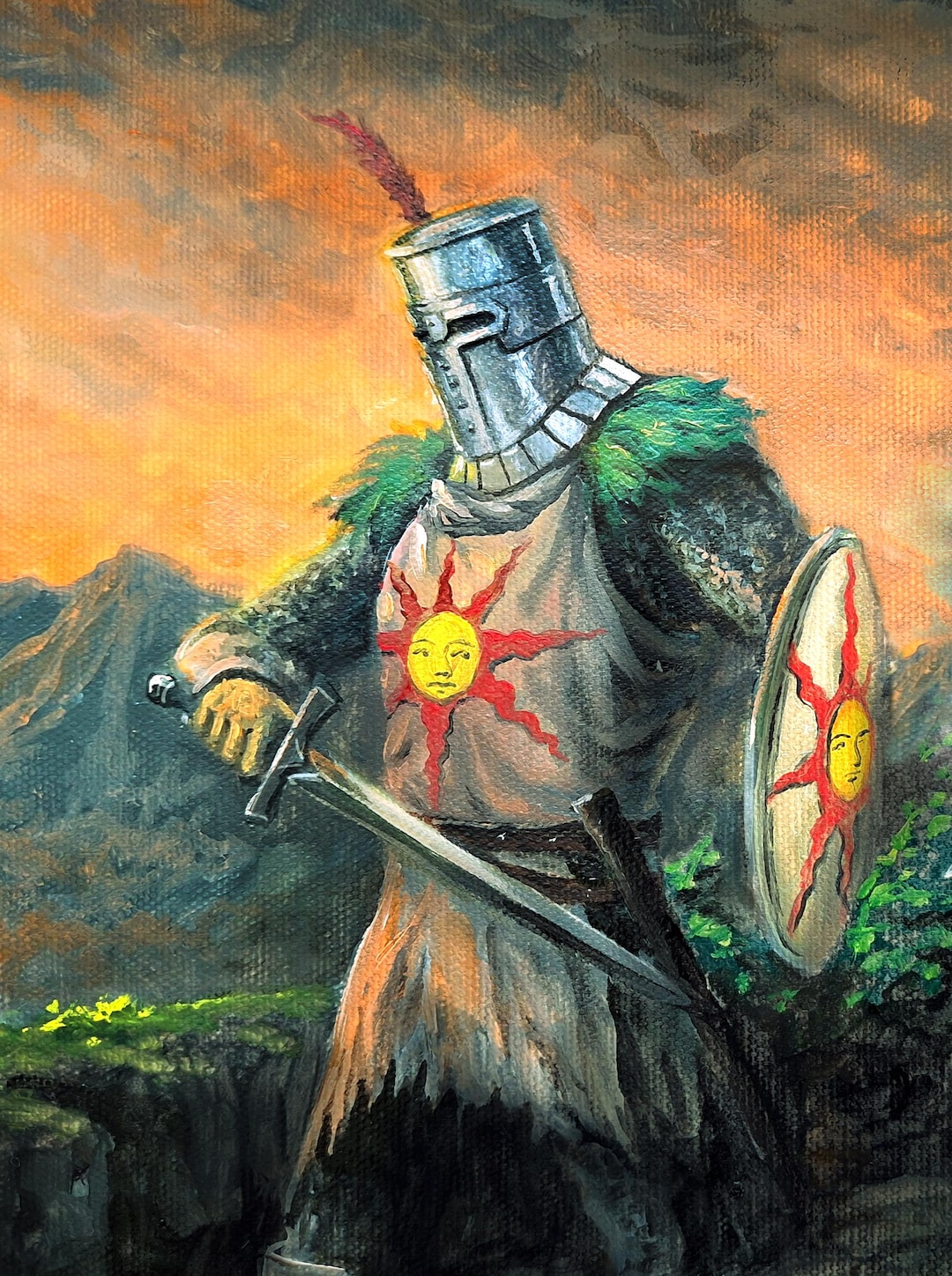 Solaire of Astora From Dark Souls Original Oil Painting - Etsy