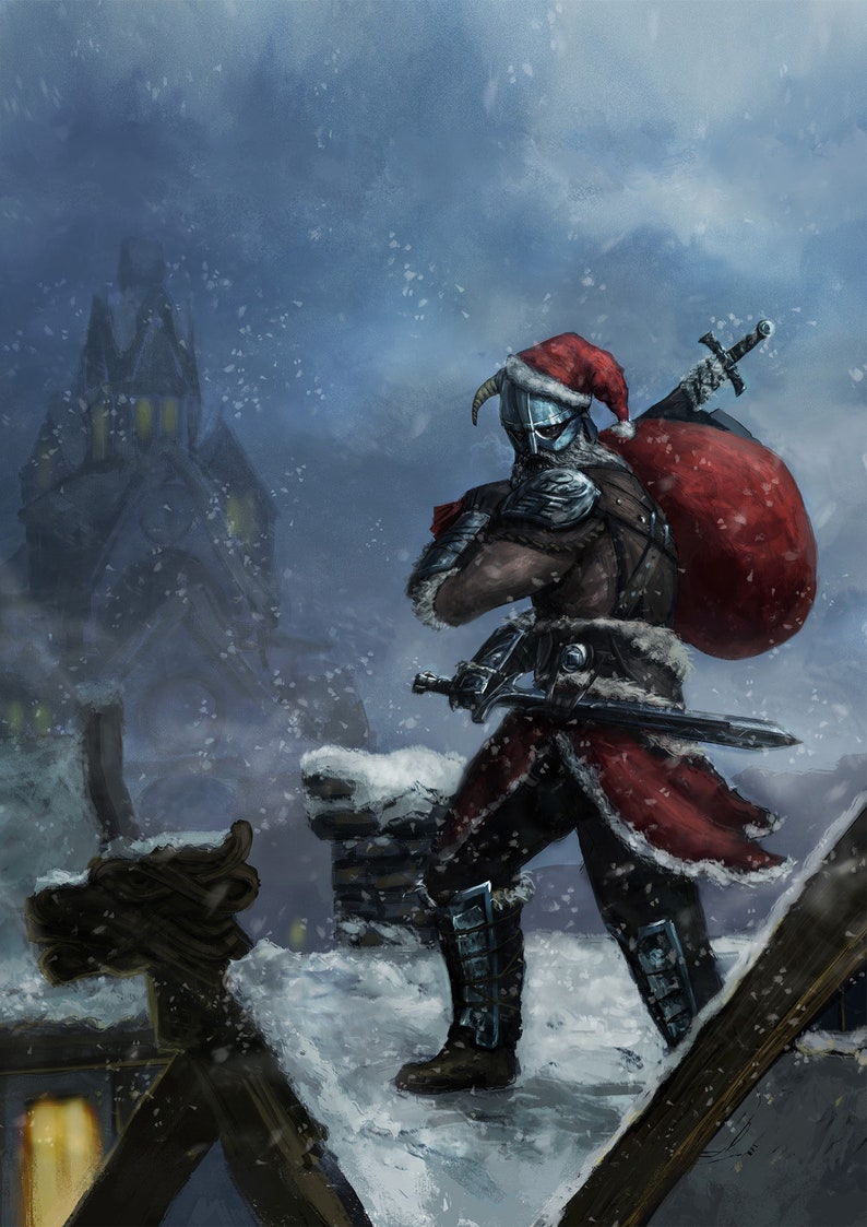 Skyrim Dovahkiin Santa Comes to Whiterun for Christmas Limited Edition ...