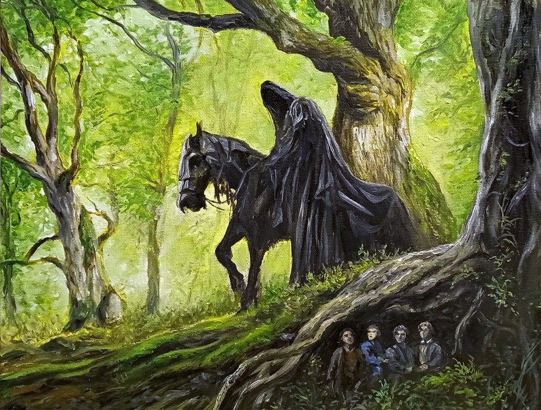 Lord of the Rings Nazgul Searching for Hobbits Oil Painting Lord of the ...