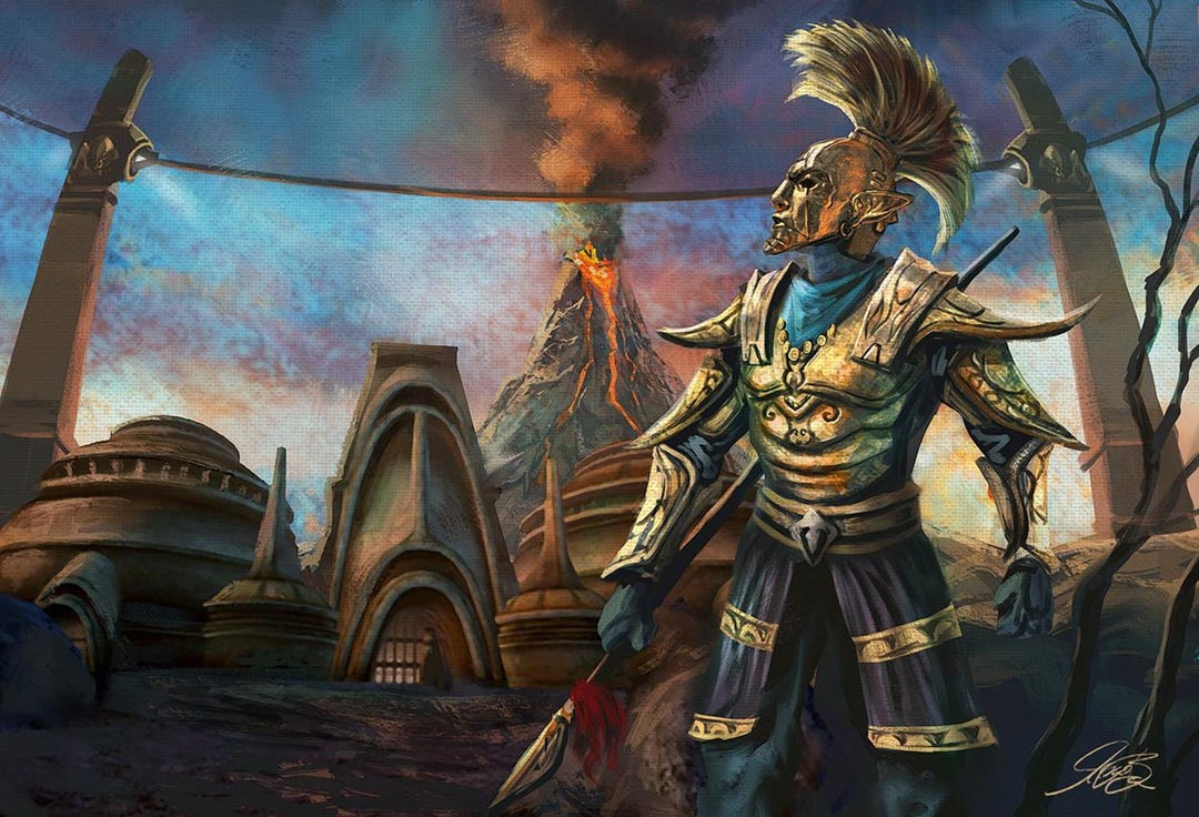 The Elder Scrolls Morrowind Ordinator Original Oil Painting - Etsy