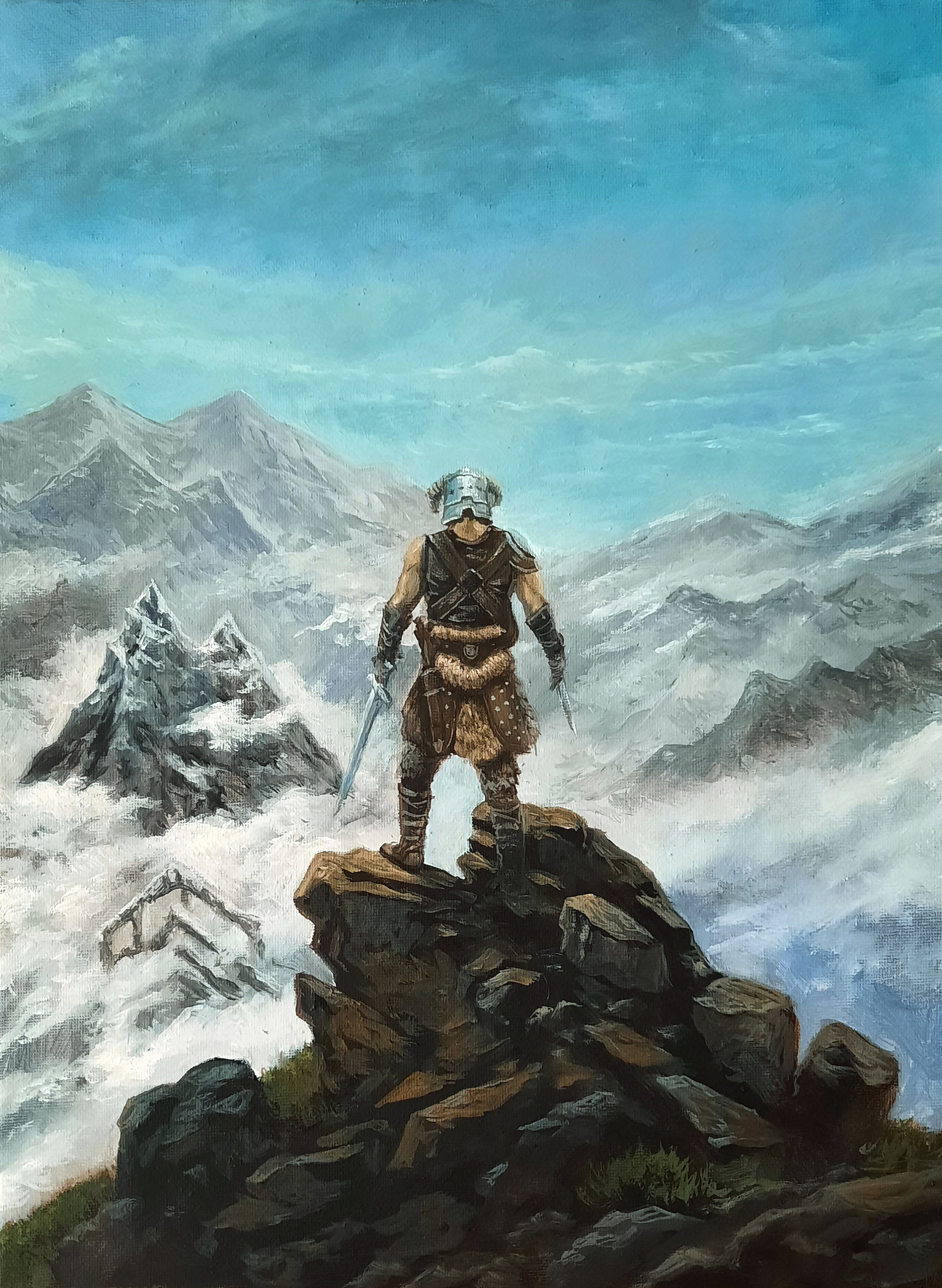 Skyrim Dovahkiin Wanderer Above the Sea of Fog Limited Edition Signed ...