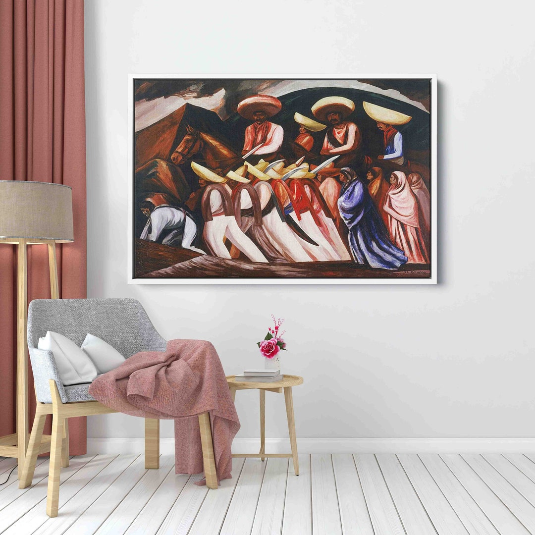 Emiliano Zapata on Horseback Print Canvas, Orozco Mexican Fine Canvas ...