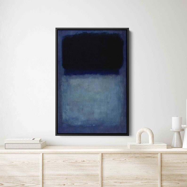 Mark Rothko Blue and Black Canvas Poster Art, Rothko Reproduction ...